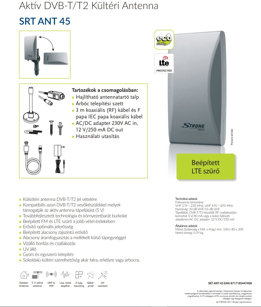 STRONG ANT45 Antenna HASZNÁLT KIBONTOTT TERMÉK